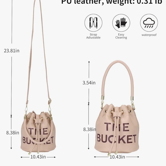 Bags | The Bucket Bag Style Tote In Khaki | Poshmark